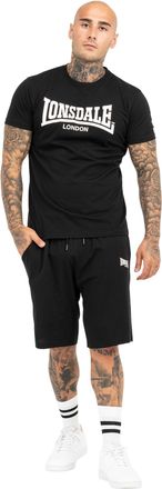 Lonsdale Herren T-Shirt & Shorts Set MOY Normale Passform, Black/White, XXL