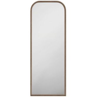 Vente-Unique Grand miroir en bois dh&eacute;v&eacute;a - L. 60 x H. 160 cm - Naturel - SANYA