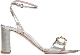 Ninalilou Sandalen mit Blockabsatz - Silber