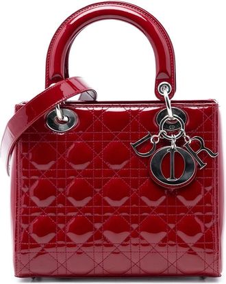 Dior Hobo Bags - Medium Patent Cannage Lady Dior - Gr. unisize - in Rot - f&uuml;r Damen