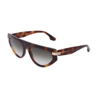 Victoria Beckham Femme, Accessoires, Brun, Taille: ONE Size Lunettes de soleil rectangulaires en ac&eacute;tate