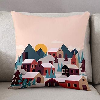 Bonamaison Le Jardin du Lin Zierkissenhüllen, Mehrfarbig, 45x45