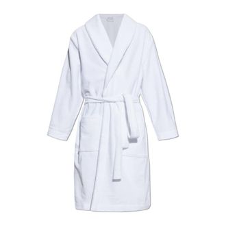 Hanro Pl&uuml;schiger Baumwoll-Frottee-Velours-Bademantel - - Nightwear & Lounge - Herren - Wei&szlig; - 2XL