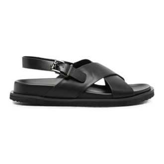 Sergio Moretti Firenze Sandalen mit &uuml;berkreuzten Riemen - - Shoes - Damen - Schwarzk - 40 EU