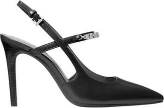 Michael Kors Escarpin d&eacute;tails monogramme en cuir