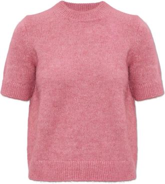 Michael Kors Femme, Pulls, Rose, Taille: 36 FR Pull &agrave; manches courtes en nylon et alpaga