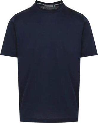 Canali Homme, Tops, Bleu, Taille: 4XL T-shirt en coton