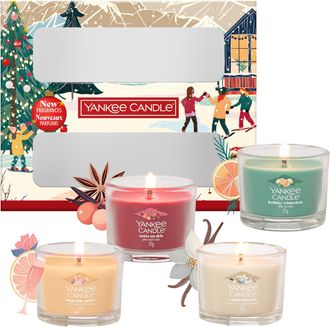 Yankee Candle Company Weihnachtsduftkerzen Geschenkset | 4 Gefüllte Mini-Votivkerzen | Après Ski Kollektion | Perfekte Weihnachtsgeschenke für Frauen