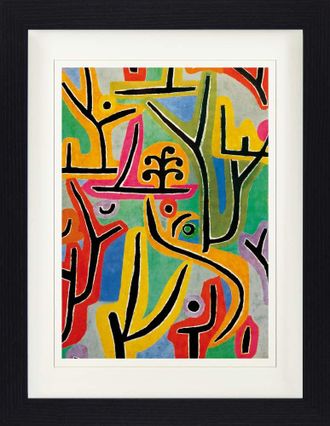 1art1 Paul Klee Poster Park Bei Lu, 1938 Gerahmtes Bild Mit Edlem Passepartout | Wand-Bilder | Im Bilderrahmen 40x30 cm