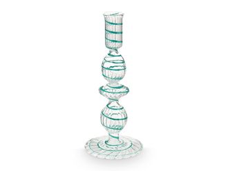 Pip Studio Swirl Light Blue Glas Kerzenständer 20cm