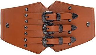 Generic Ceinture &eacute;lastique polyvalente pour femme avec boucle de ceinture moderne, a, taille unique