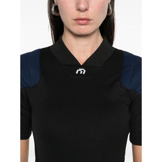adidas Logo-Detailed Panel Design Dress - Black