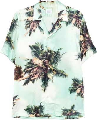 Mazzarelli Homme, Chemises, Vert, Taille: M 47137 Seta SS Hawai