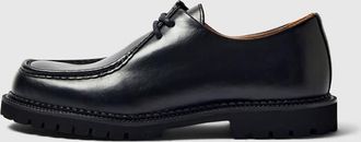 Selected Chaussures avec bout style mocassin en 100 % cuir - Noir