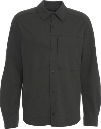 Transit Par-Such Homme, Vestes, Noir, Taille: XL Overshirt en laine avec col classique