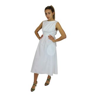 Aspesi Elegantes r&uuml;ckenfreies Baumwollkleid - - Dresses - Damen - Wei&szlig; - S
