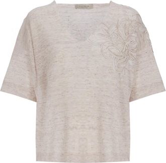 D.exterior Femme, Pulls, Beige, Taille: 38 FR 62318 8Argi V-Neck Tricots