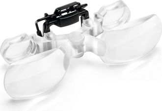 Eschenbach Porzellan Group Optik Lupenbrille maxTV Clip, Vergrößerung 2X, 162421, Weiß
