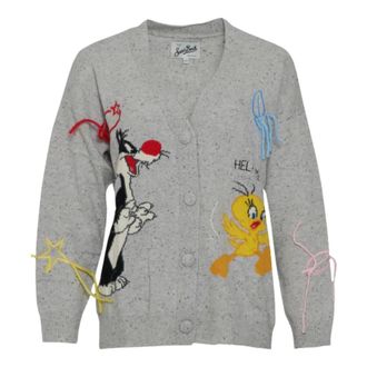 Saint Barth Femme, Pulls, Gris, Taille: 40/42 FR Cardigan Silvestro E Titty