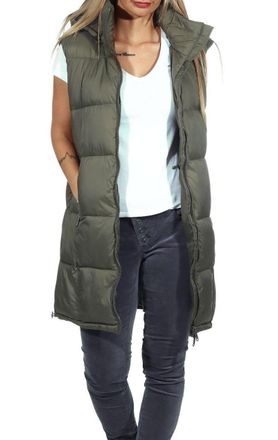 Hailys Damen Steppweste Lina gef&uuml;ttert mit Kapuze NX-2103050-1 Pine Grey L