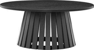 Happy Garden Couchtisch LIV schwarz aus Span- und Melaminplatten, rund, skandinavischer Stil, Tischplatte mit einem Durchmesser von 80cm LIV - Elegantes Design, pe