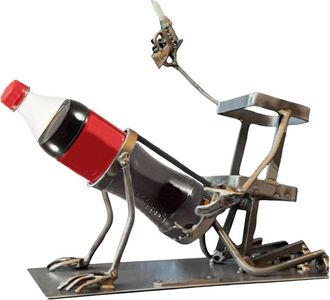 Generic Theken-Weinregal - Lustiger metallener Totenkopf-Skelett-Weinflaschenhalter for Whiskey- und Bierdisplay, ideal for Zuhause, K&uuml;che oder M&auml;nnerh&ouml;hle - 