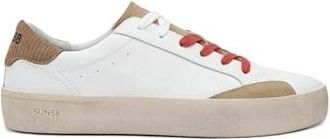 Sun 68 Sneakers Street Leather en cuir renard, Blanc, blank