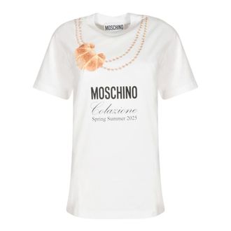 Moschino Femme, Tops, Blanc, Taille: 42 FR T-shirt Petit-déjeuner