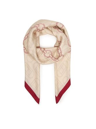 Tommy Hilfiger Schal Chain Silk Large Scarf AW0AW18277 Rot