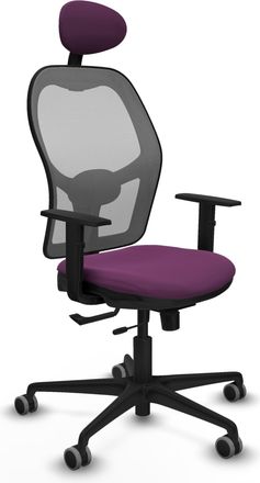 Piqueras y Crespo Jorquera Schreibtischstuhl mit 1D-Armen, h&ouml;henverstellbarer Lendenwirbelst&uuml;tze und festem Kopfteil, ausgestattet mit Syncro/Traslack und injiziertem S