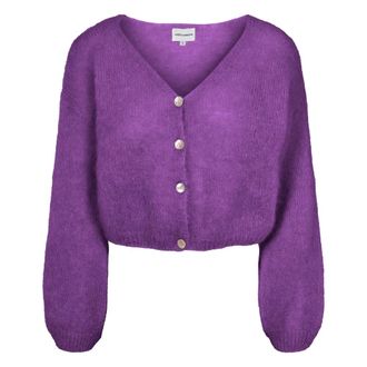 Americandreams Americandreams, Femme, Pulls, Violet, Taille: 38 FR Cornelia Cropped Cardigan