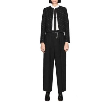 Dior Womens Black Wool Casual Pants