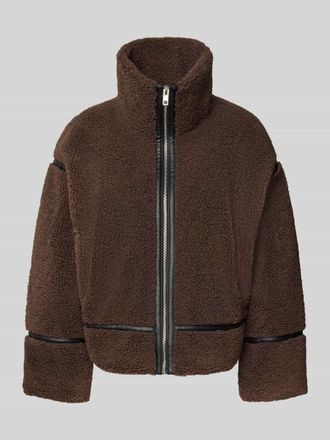 Jake*s Casual Teddyfell Jacke mit Stehkragen