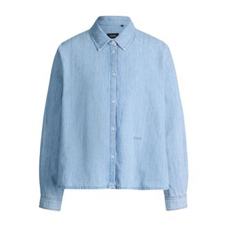 Joop Denim Hemdbluse mit Logo-Stickerei - - Blouses & Shirts - Damen - Blau - L