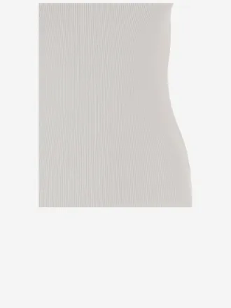 Vince Womens Stretch Cotton Blend Tank Top White