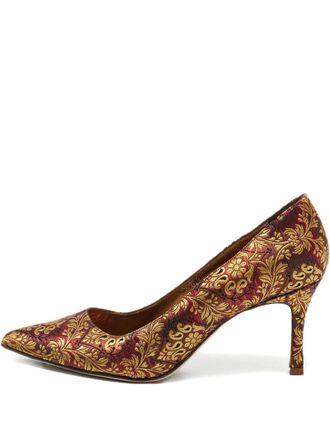 Manolo Blahnik escarpins BB Brocade &agrave; bout pointu - Rouge