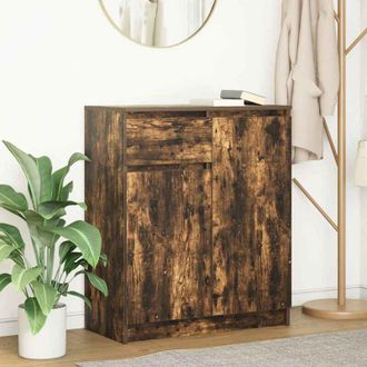 vidaXL Sideboard mit Schublade R&auml;uchereiche 71x35x84 cm Holzwerkstoff Vidaxl