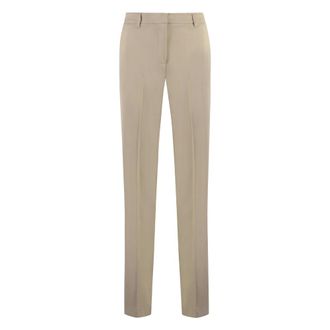 PT01 Pt01, Femme, Pantalons, Beige, Taille: 36 FR Pantalon en Viscose Stretch