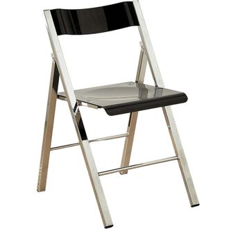 Generic Campingstuhl Faltbar Transparente R&uuml;ckenlehne Aus Acryl mit Edelstahl Verst&auml;rkter Rahmen Klappstuhl Bis 150 Kg Klapphocker Faltbar f&uuml;r K&uuml;che, Esszimme