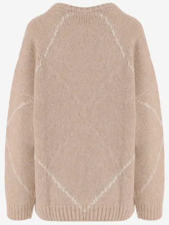 Bruno Manetti Womens Sweater Alpaca-Blend Beige