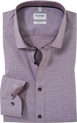 Olymp Herren Hemd rot Baumwoll-Stretch