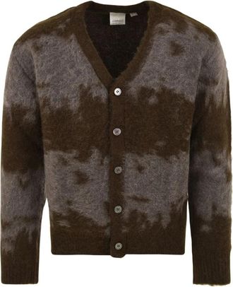 Gramicci Mohair Splatter Cardigan - - Knitwear - Herren - Braun - XL