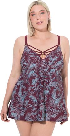 Ulla Popken Damen große Größen Übergrößen Plus Size Badekleid Felicia, Dschungel