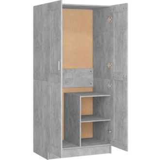 vidaXL Kleiderschrank Betongrau 82,5x51,5x180 cm Holzwerkstoff vidaXL