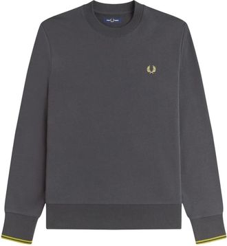 Fred Perry Homme, Sweatshirts et sweats &agrave; capuche, Gris, Taille: L SweaT-shirt Ras du Cou