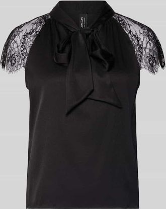 Marc Cain Slim Fit Blusenshirt aus Seide mit Spitze