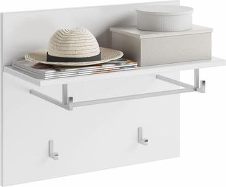 ebuy24 Ebuy24 - Linus Wandgarderobe 2 Kleiderhaken wei&szlig;