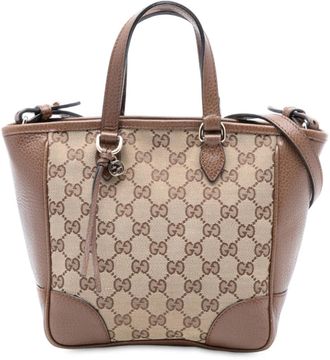 Gucci Hobo Bags - Small GG Canvas Bree Satchel - Gr. unisize - in Braun - f&uuml;r Damen