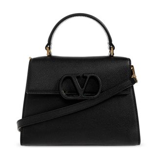 Valentino Garavani Valentino Garavani Leder Logo Tasche - - Bags - Damen - Schwarzk - ONE SIZE