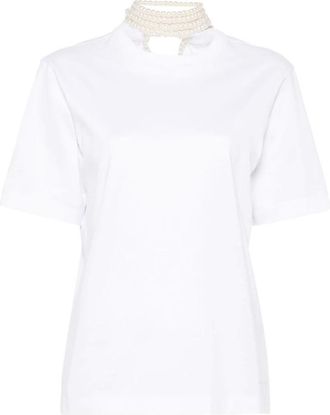 Carven Femme, Tops, Blanc, Taille: 36 FR Pearl T-shirt